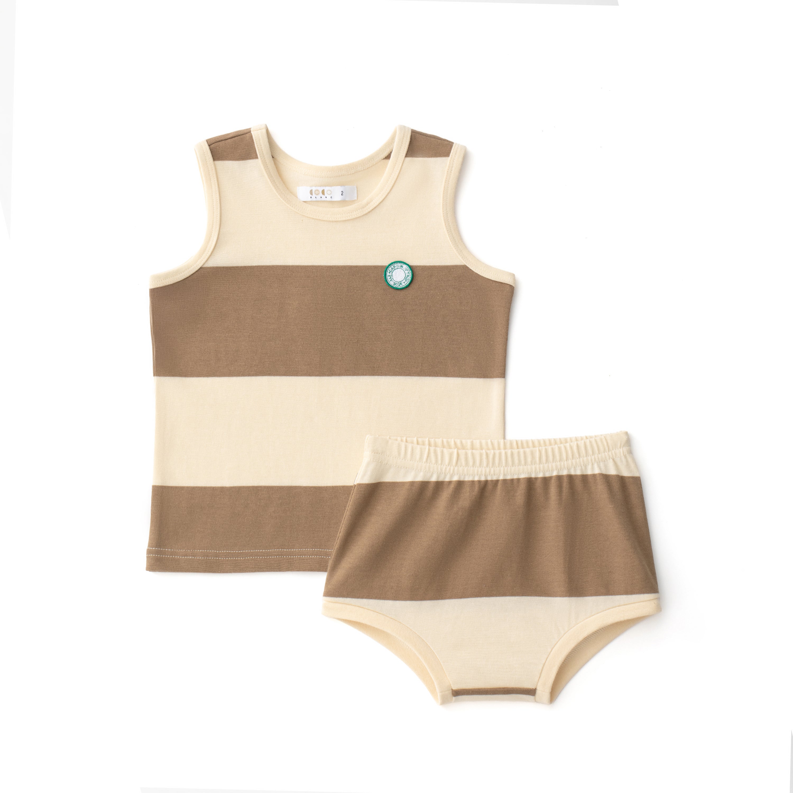 Coco Blanc Striped Bloomer Set - Brown Stripe – HIS/HERS